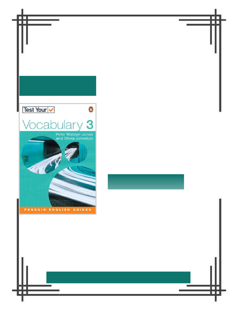 Test Your Vocabulary 3 Watcyn-Jones & Johnston ebook portable digital ...