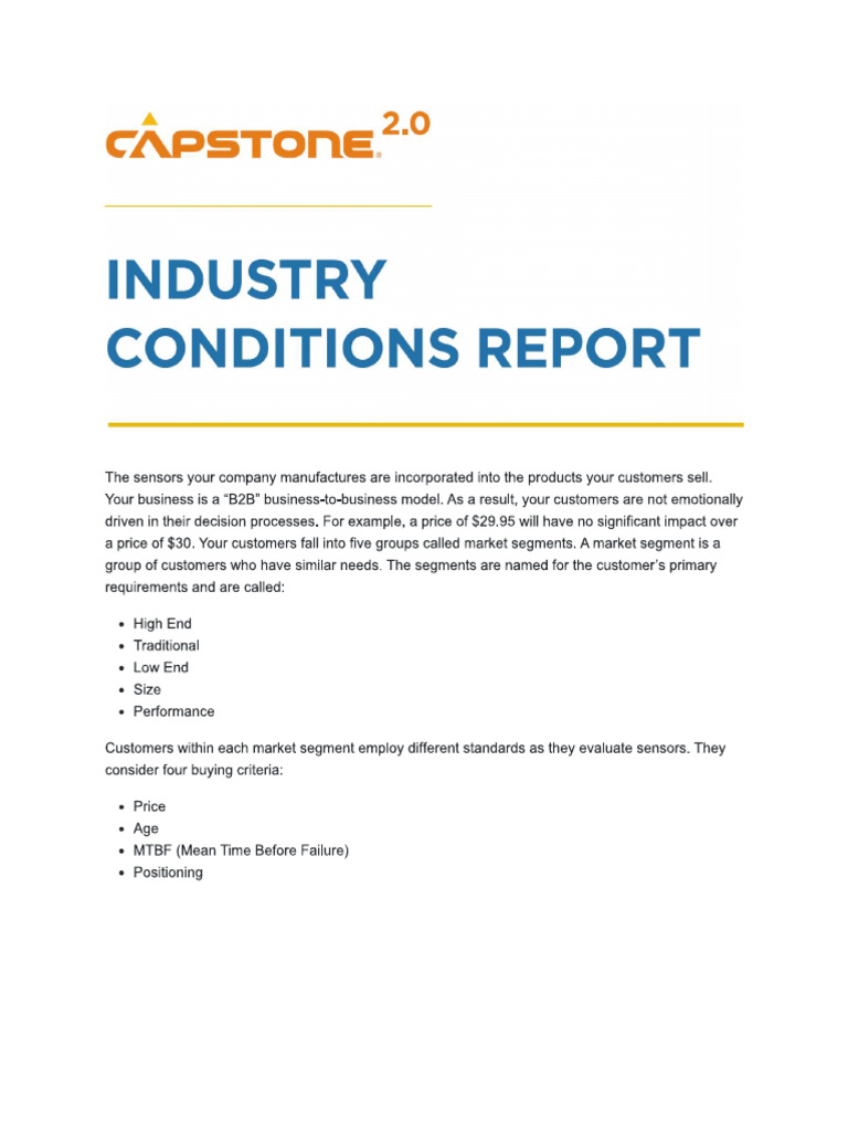Industry Conditions Report | PDF