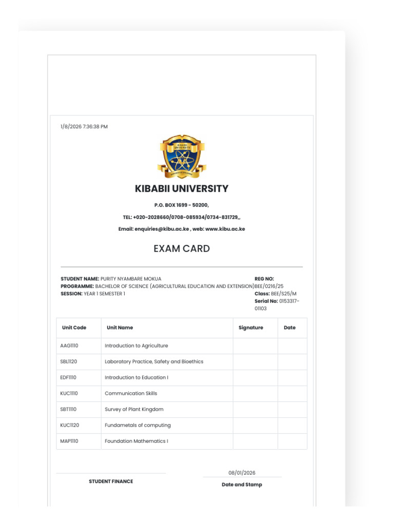 Kibabii University | PDF