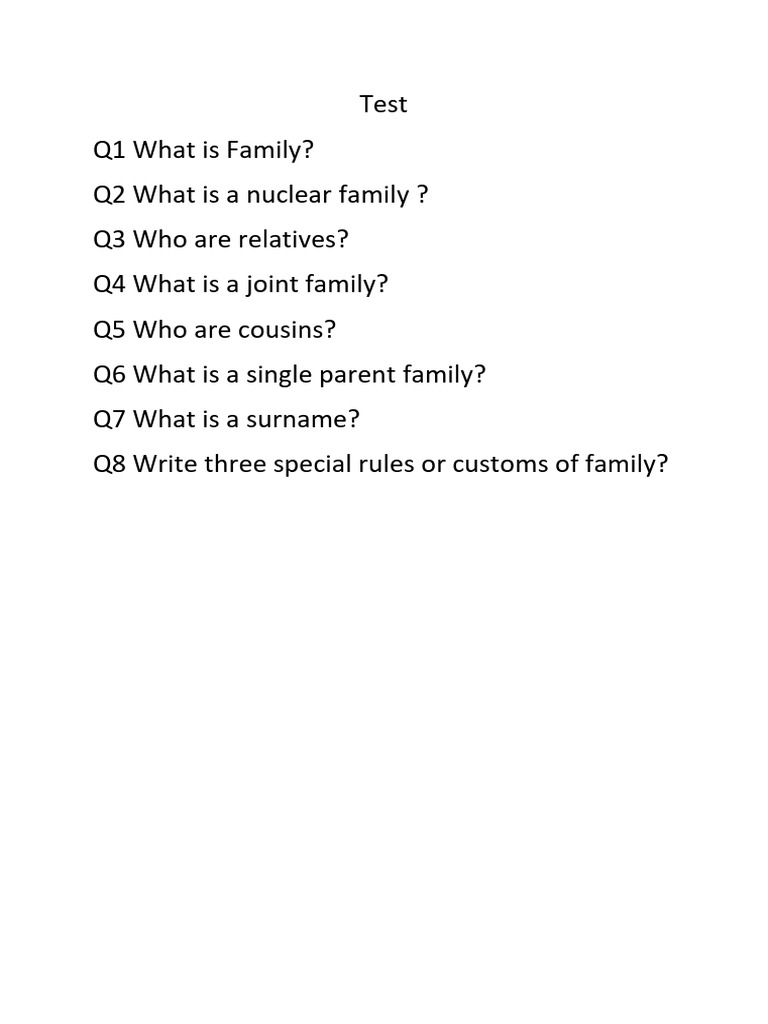 Understanding Family Structures and Terms | PDF