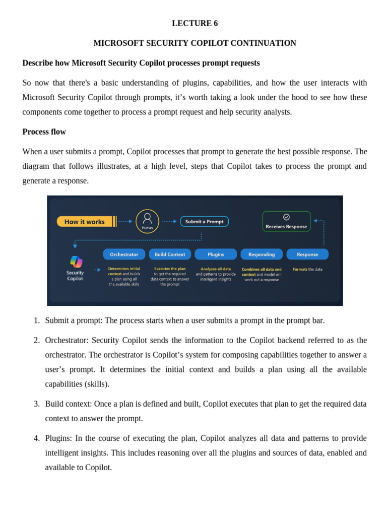 Microsoft Security Copilot Prompt Processing Guide | PDF | Microsoft ...