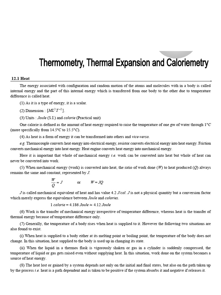 Heat and Temperature Fundamentals | PDF | Thermal Expansion | Fahrenheit