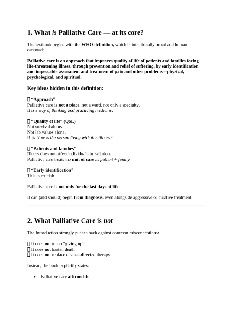 Learning Note - Palliative Care Basic | PDF | Palliative Care | End Of ...