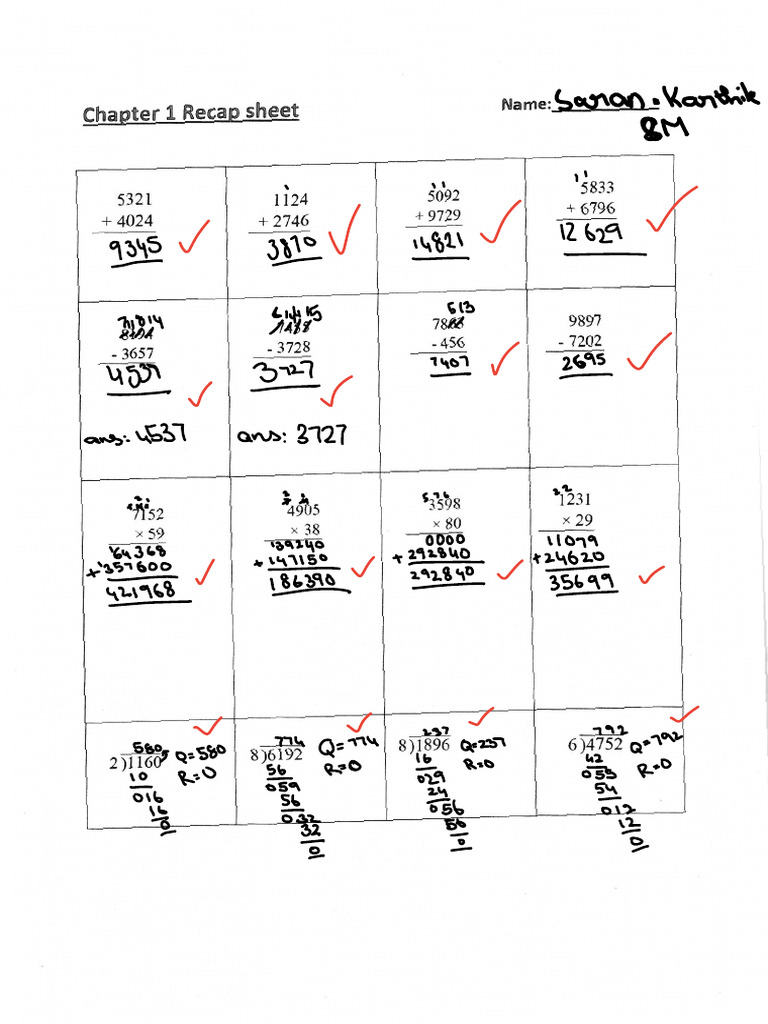 1A-D Positive Integers Recap Sheet | PDF | Abstract Algebra ...