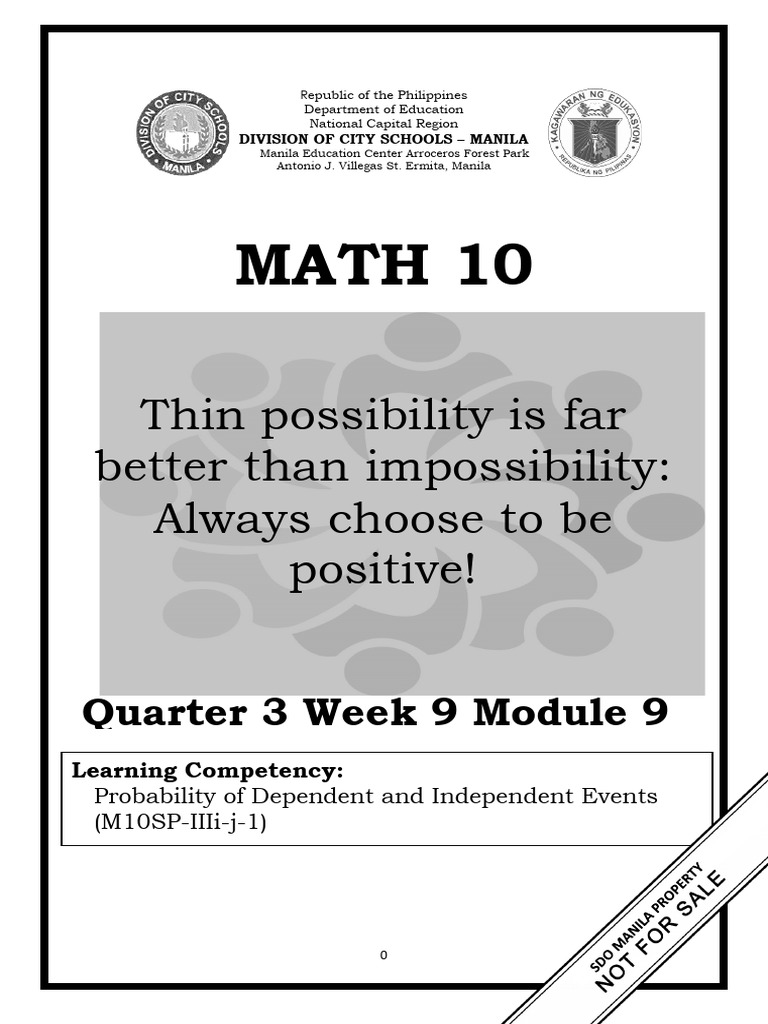 Math10 Quarter3 Module9 FINAL | PDF
