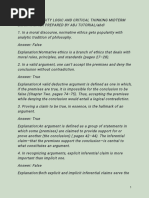 Logic and Critical Thinking Mid Exam | PDF | Argument | Logic