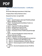 Tally Prime Practice Questions Guide | PDF