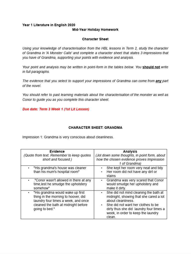 Character Analysis of Grandma in Literature | PDF