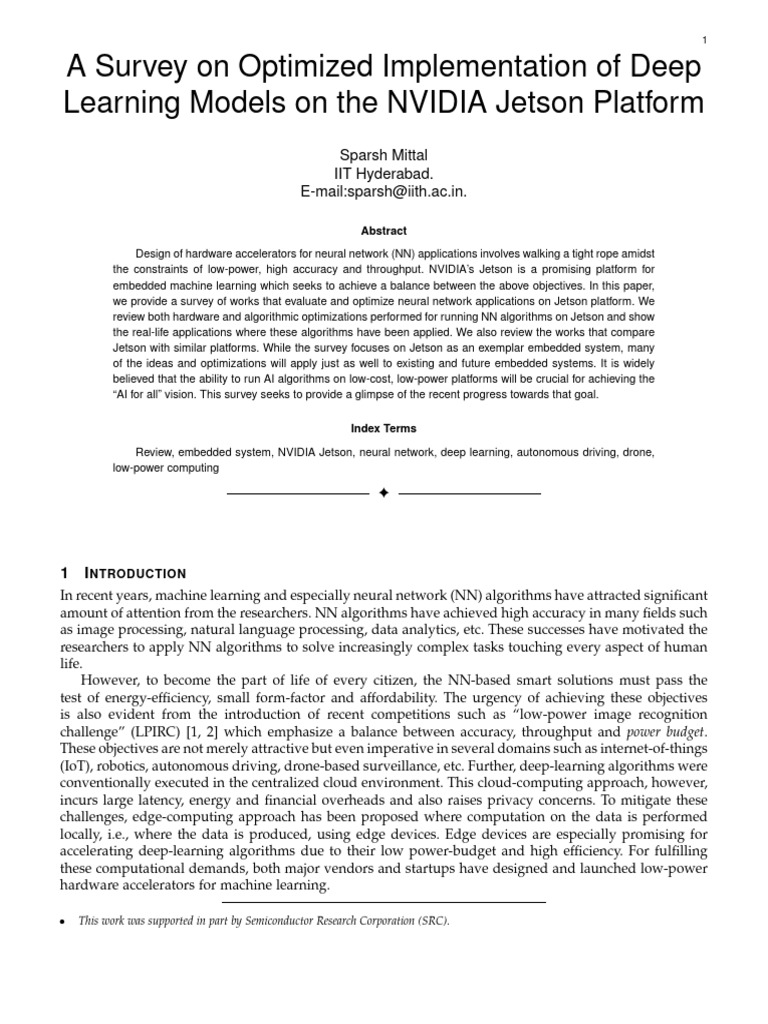 A Survey On Optimized Implementation of | PDF | Deep Learning ...