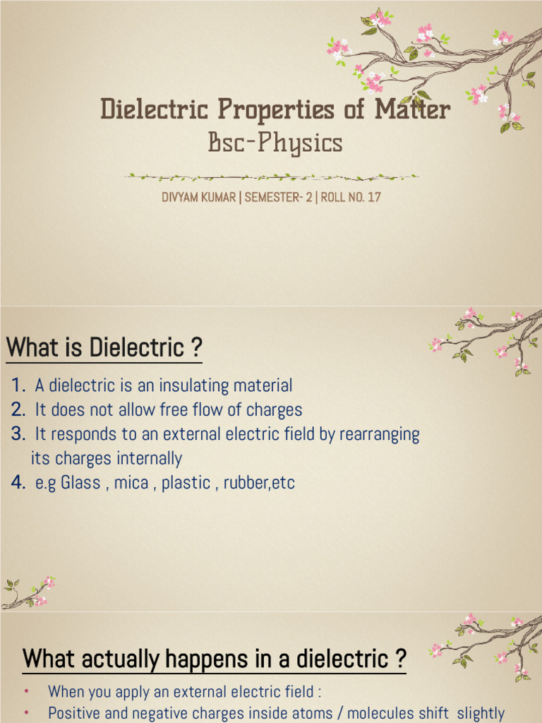 Dielectric Properties and Polarization Explained | PDF | Dielectric ...