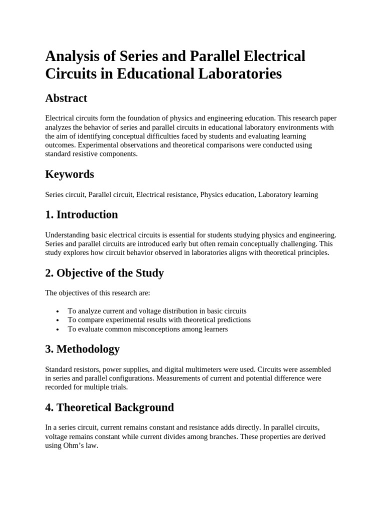 Series vs. Parallel Circuits in Labs | PDF
