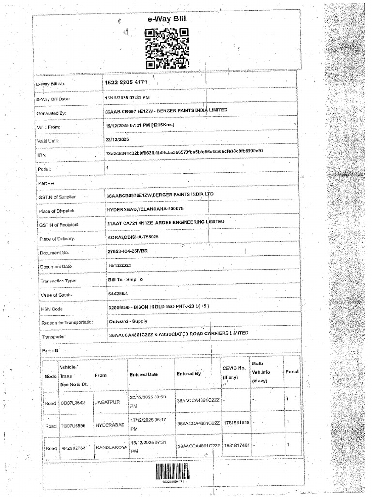 Berger Paint Doc-23.12.25 | PDF