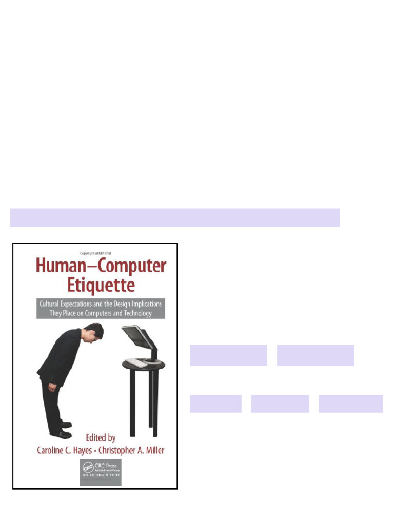 (Ebook) Human-Computer Etiquette: Cultural Expectations and the Design ...