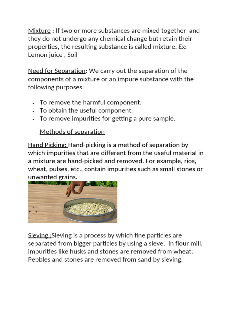 Methods of Mixture Separation Techniques | PDF