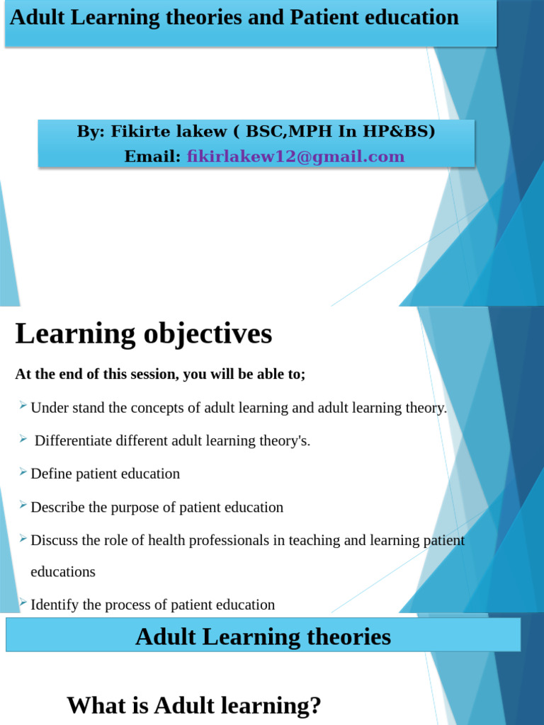 Adult Learning Theories in Patient Education | PDF | Adult Education ...