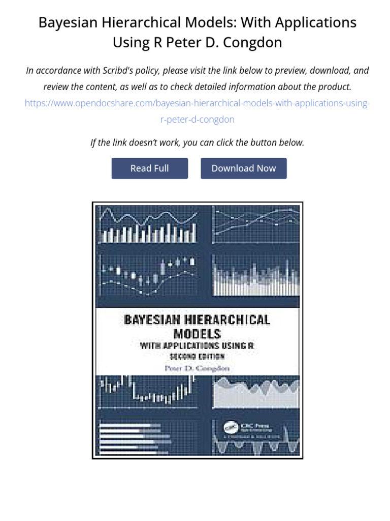 Bayesian Hierarchical Models: With Applications Using R Peter D ...