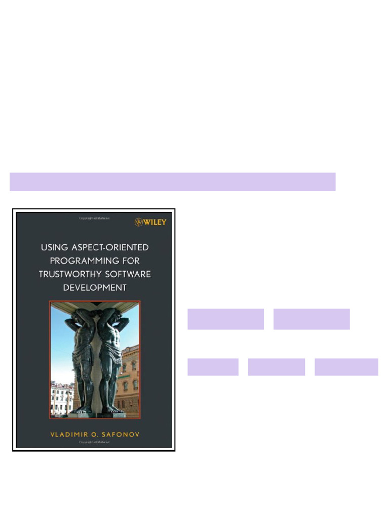 (Ebook) Using Aspect-Oriented Programming for Trustworthy Software Development by Vladimir O ...