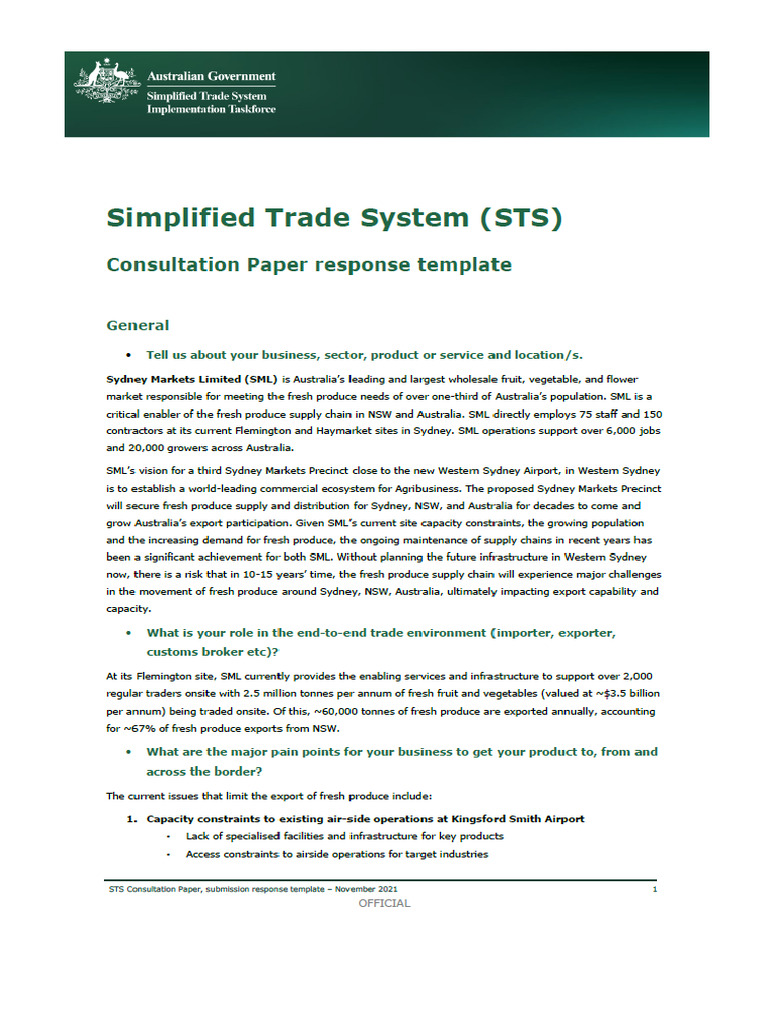 Sydney Markets Limited | PDF