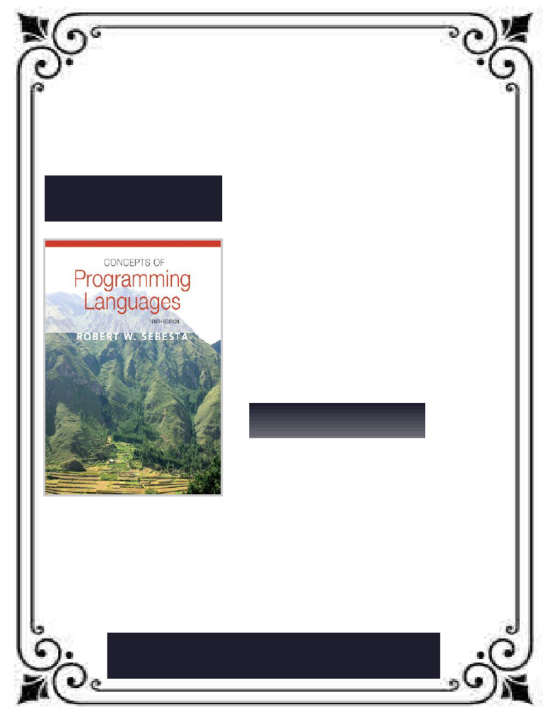 Concepts of Programming Languages (10th Edition) Sebesta ebook ...