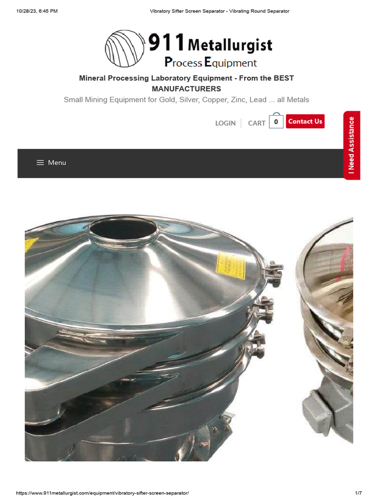 Vibratory Sifter Screen Separator - Vibrating Round Separator | PDF ...