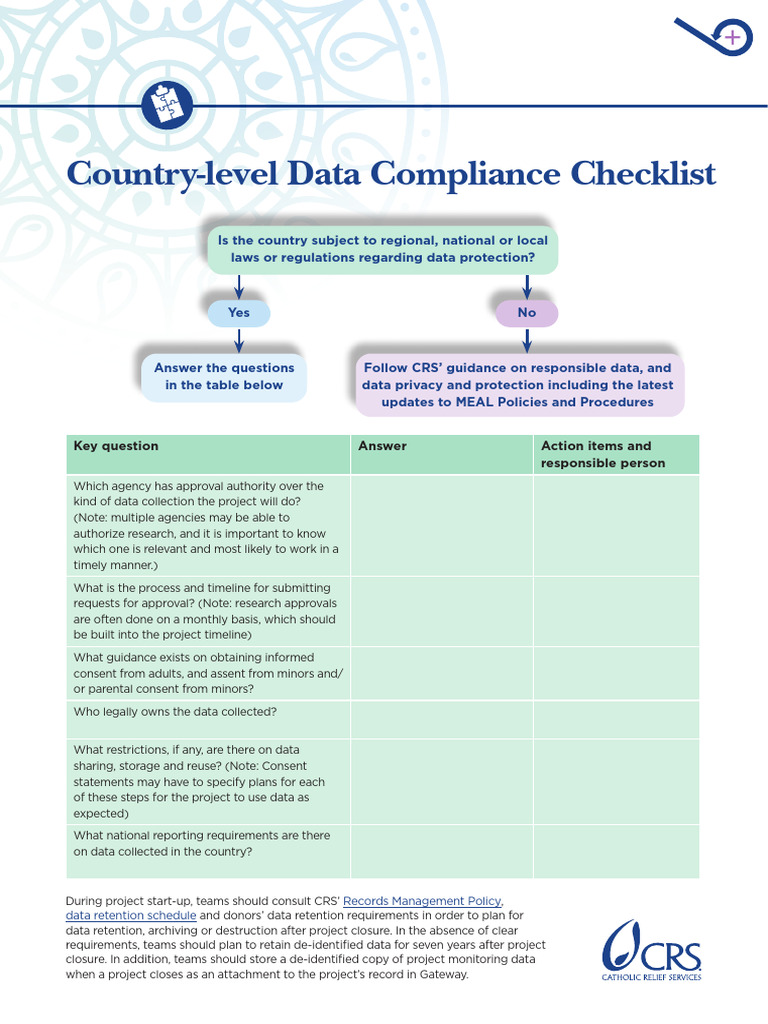 Country-level Data Compliance Checklist | PDF