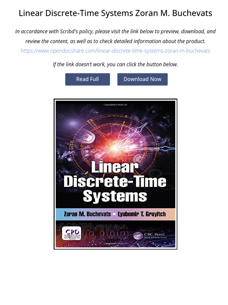 Linear Discrete-Time Systems Zoran M. Buchevats | PDF | Vector Space ...