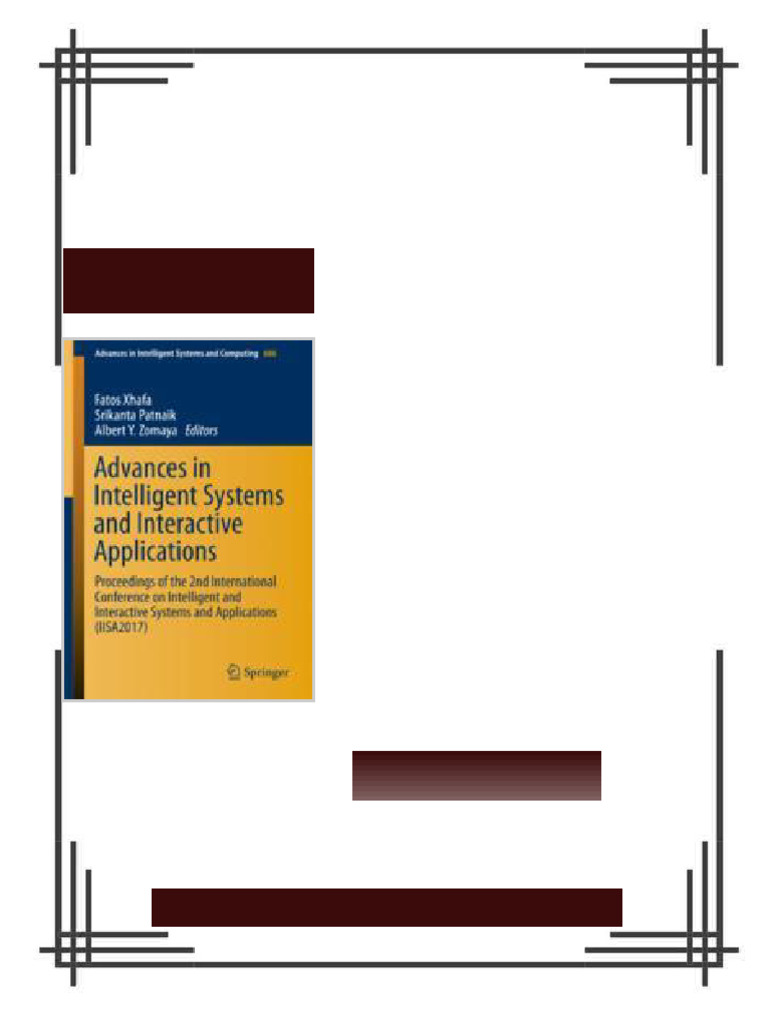 Advances in Intelligent Systems and Interactive Applications ...