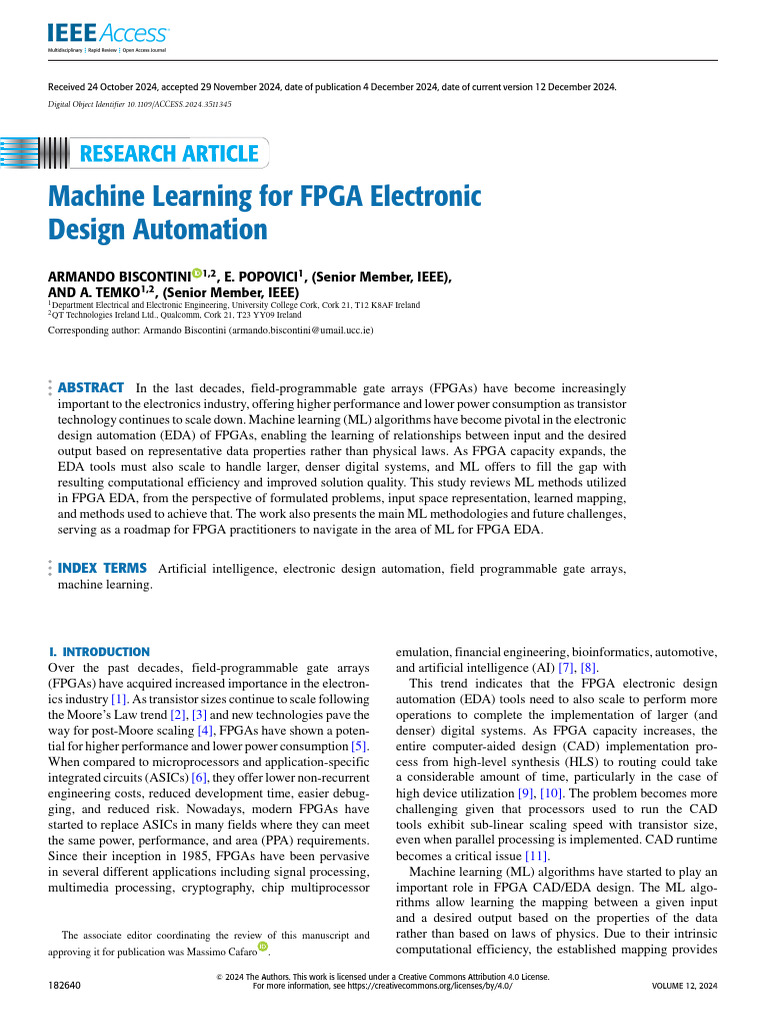 Machine_Learning_for_FPGA_Electronic_Design_Automation | PDF | Machine ...