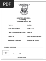Grade 7 HL FAL FAT2 T1 2024 Descriptive Essay | PDF | Essays | Human ...