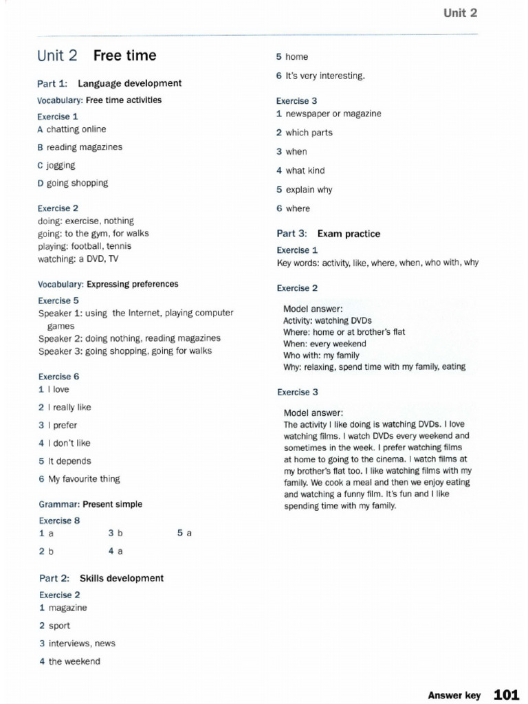 Basic Speaking Key-3 | PDF
