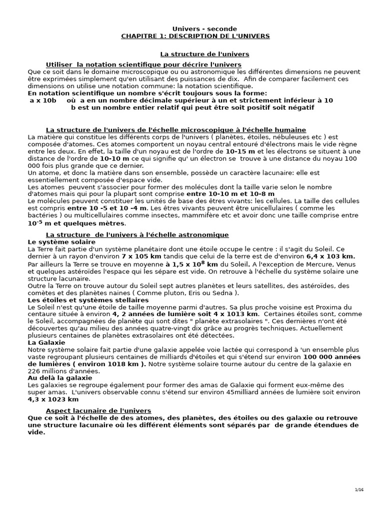 Structure de l'univers et mouvement | PDF | Champ (physique) | Champ ...