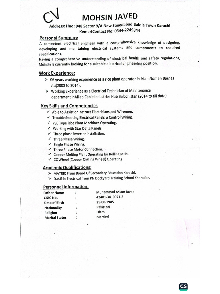 Mohsin CV | PDF