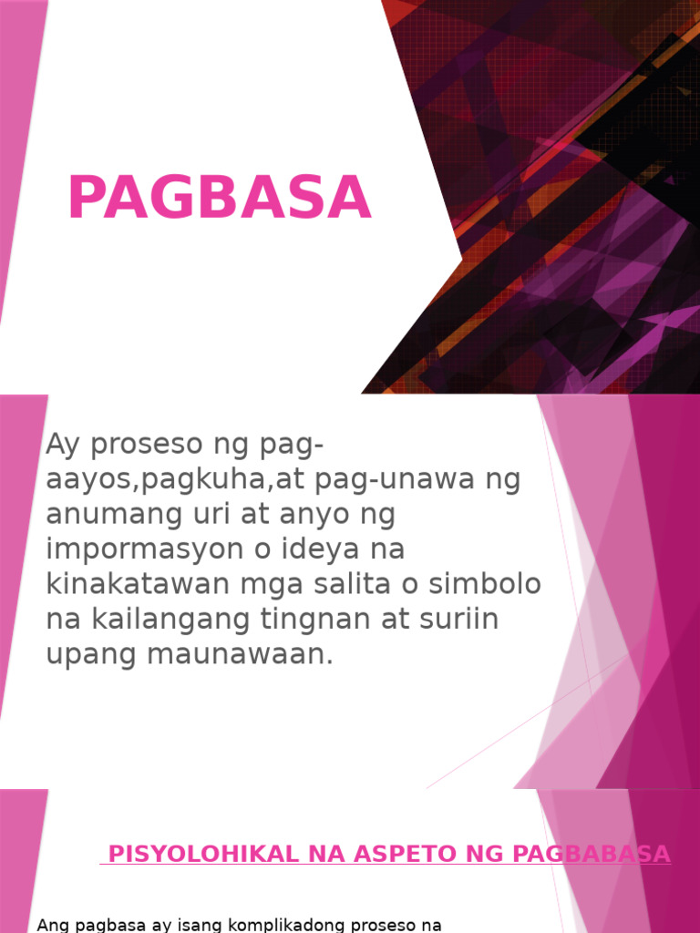 Pagbasa, PPT | PDF