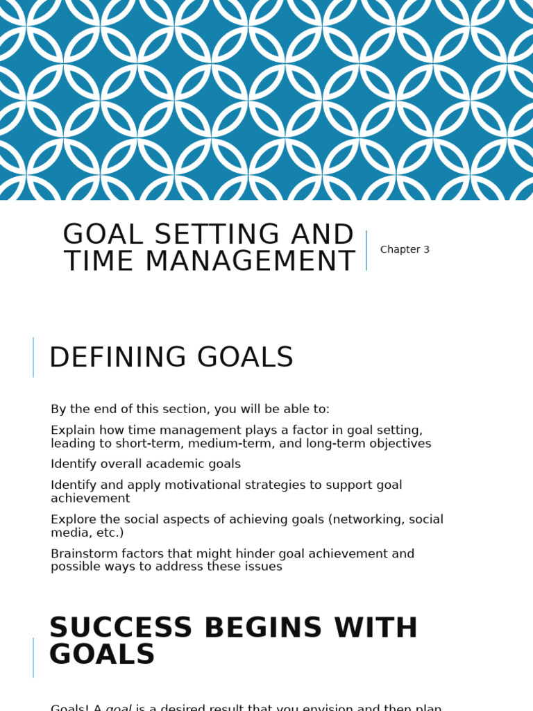 Effective Goal Setting & Time Management | PDF | Goal | Goal Setting