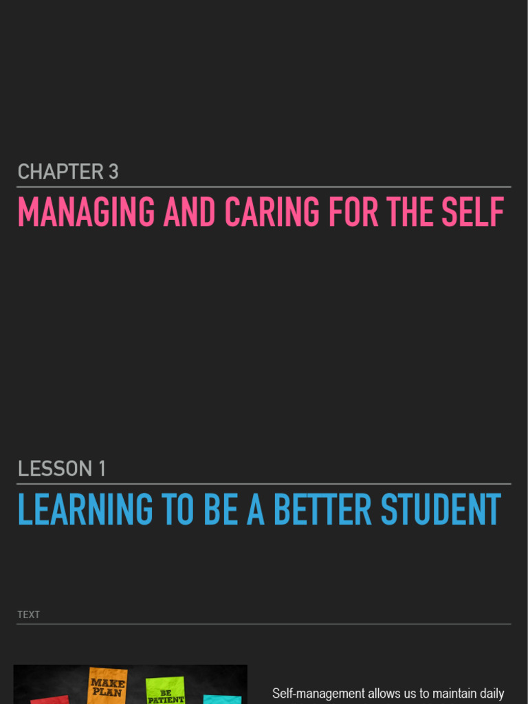 Self-Management for Student Success | PDF | Self Efficacy | Goal