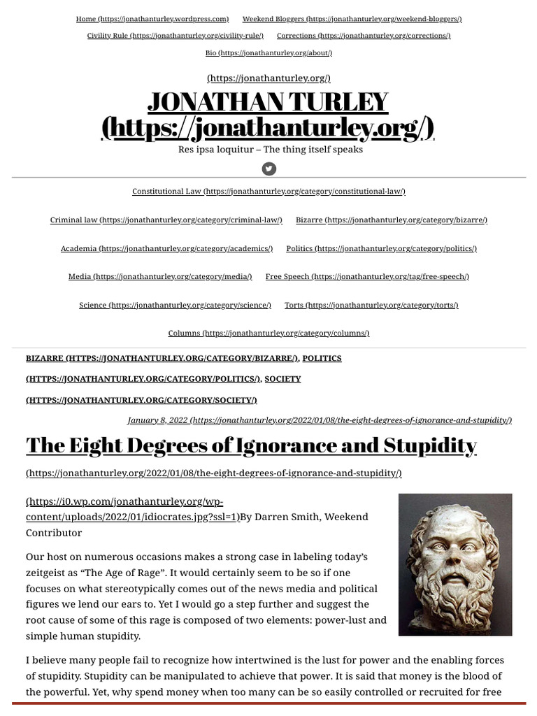 The Eight Degrees of Stupidity | PDF | Truth | Information