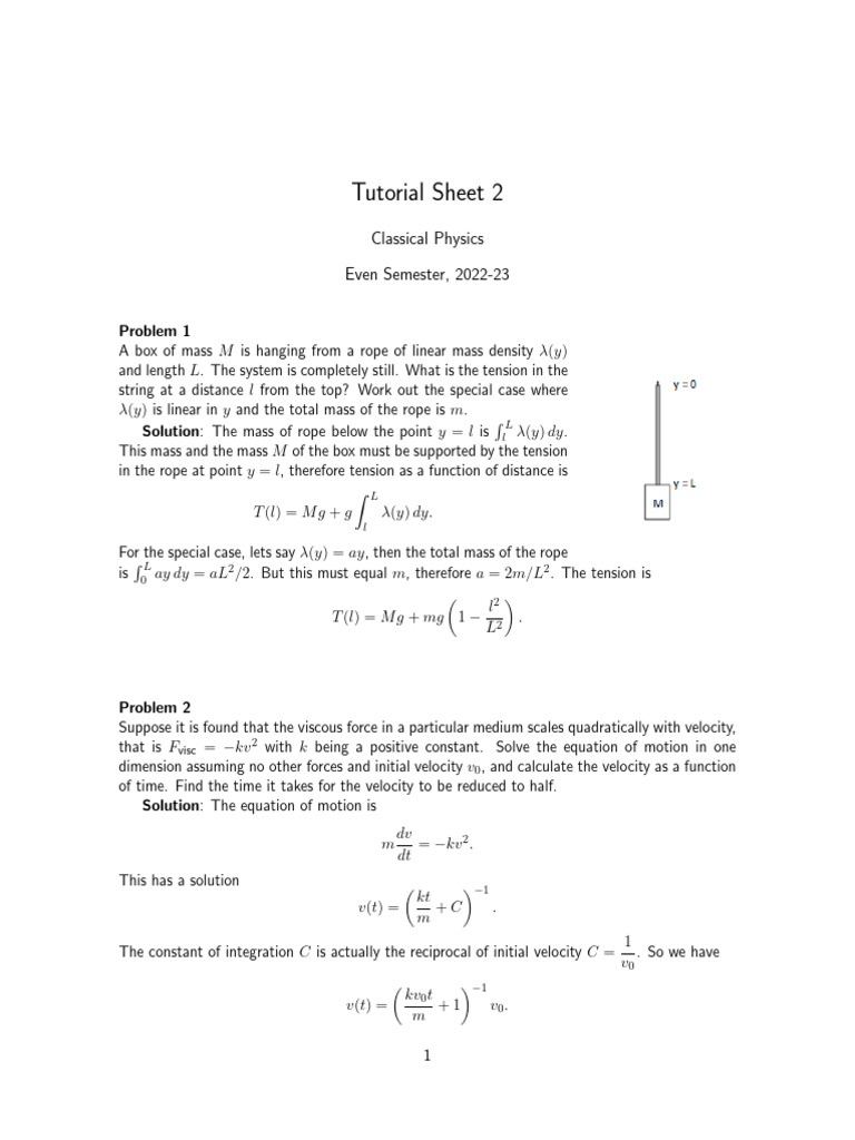 Physics Problems on Tension, Motion, and Friction | PDF | Force | Weight