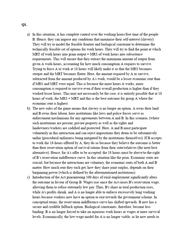 Power Dynamics in Labor Economics | PDF | Pareto Efficiency | Agriculture