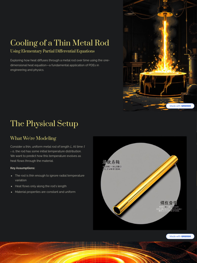 Cooling of A Thin Metal Rod | PDF