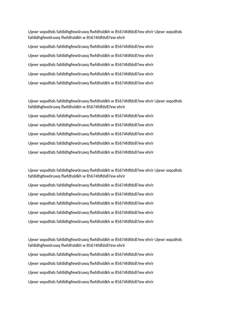 Repeated Text Analysis Document | PDF