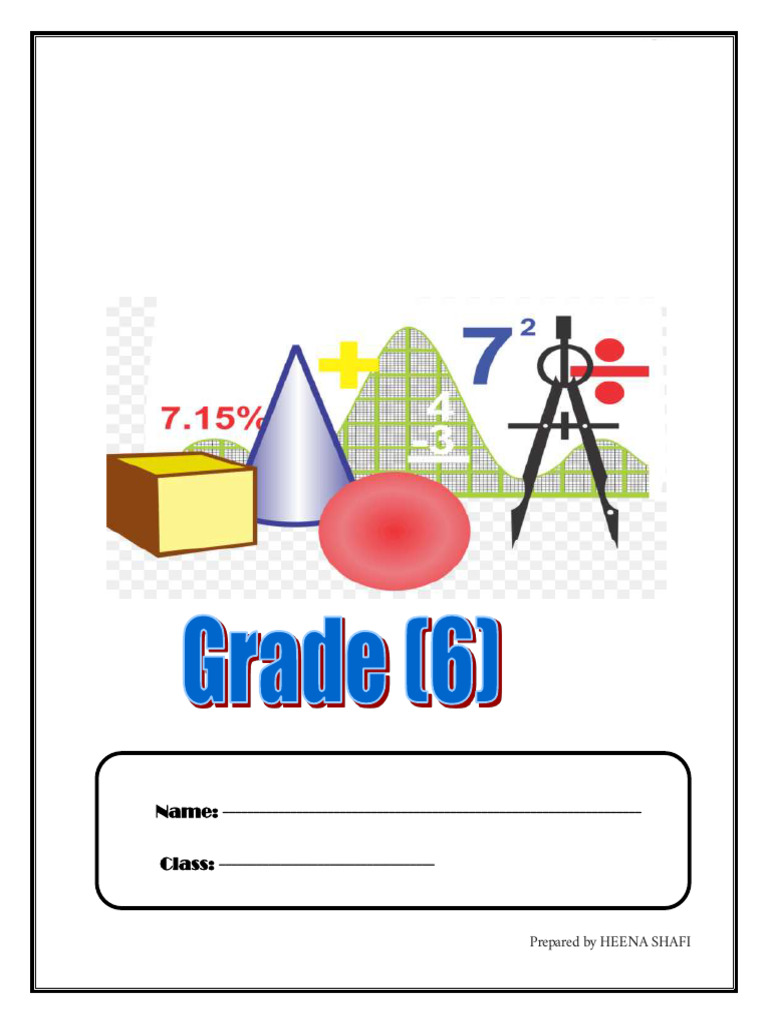 Gr.6 Math Final Revision 1st Term 2022-2023 | PDF | Mathematics