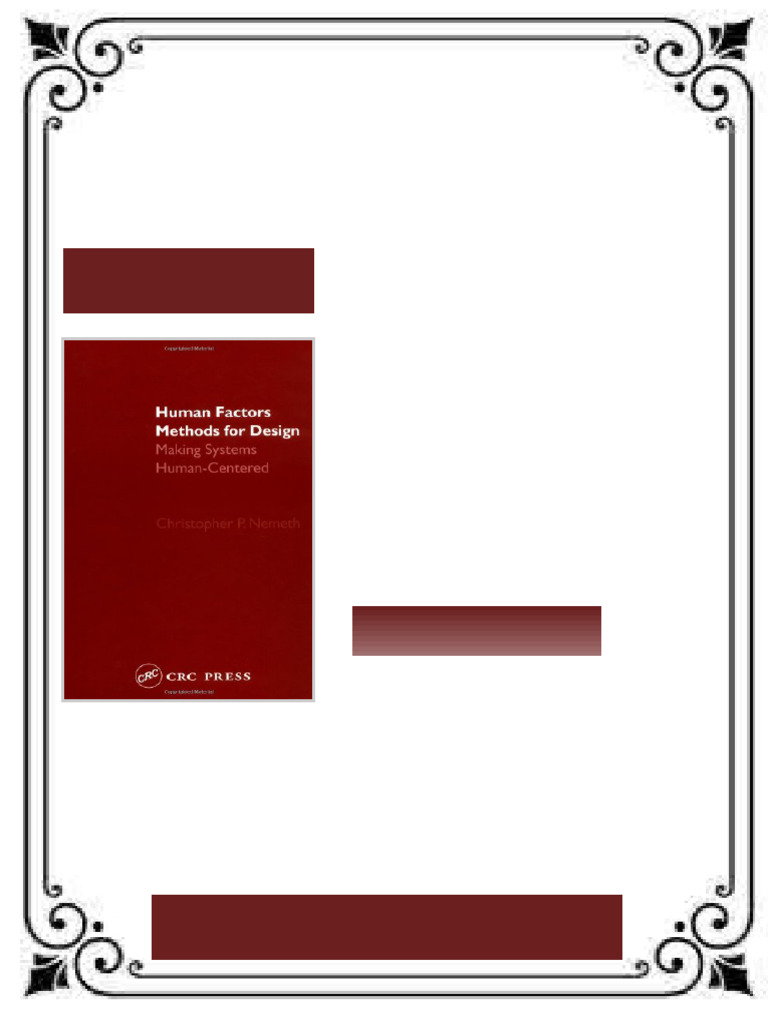 Human Factors Methods for Design Making Systems Human Centered 1st ...