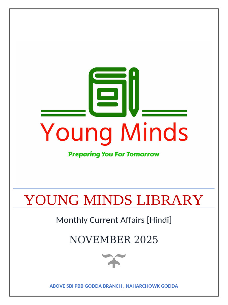 Young Minds Monthly Hindi Magazine (November 2025) | PDF