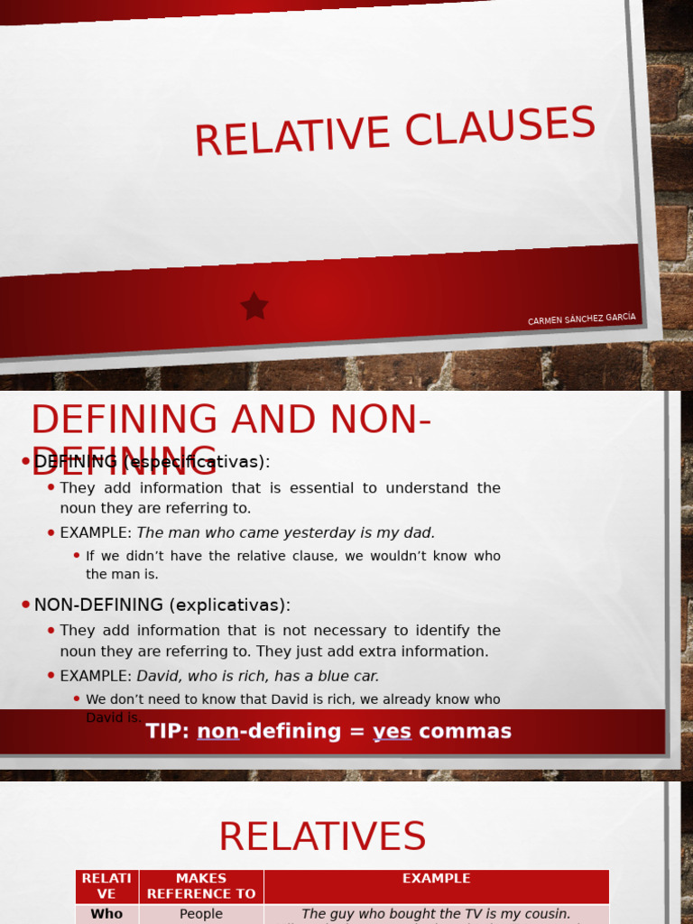 Teoría Relative Clauses | PDF | Linguistics | Linguistic Morphology