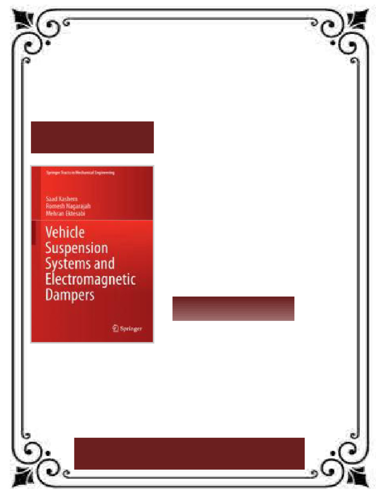 Vehicle Suspension Systems and Electromagnetic Dampers 1st Edition Saad ...