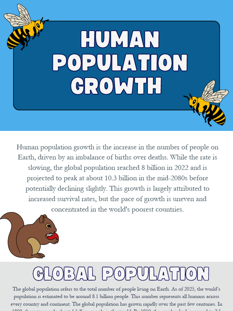 Population Growth Biology Science Presentation in Blue Yellow Hand ...