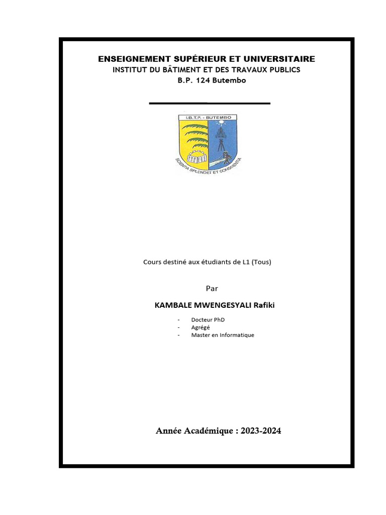 Cours de Logique Formelle L1 2023-2024 | PDF