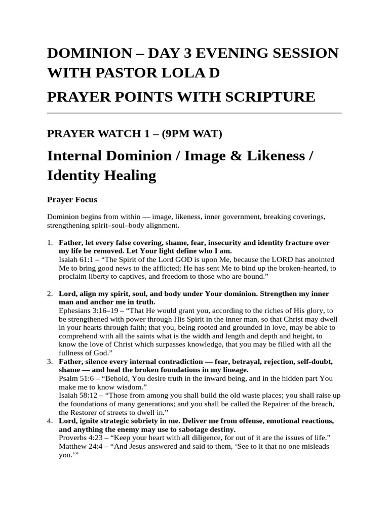 7 Jan Prayer Rain Document Evening Session | PDF | Glory (Religion) | Jesus