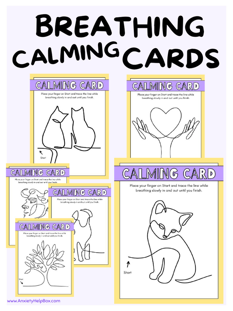 Free Breathing Calming Cards A Simple and Effective Tool For Relaxation ...