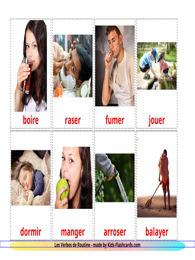 Les Verbes de Routine 8 A4 | PDF